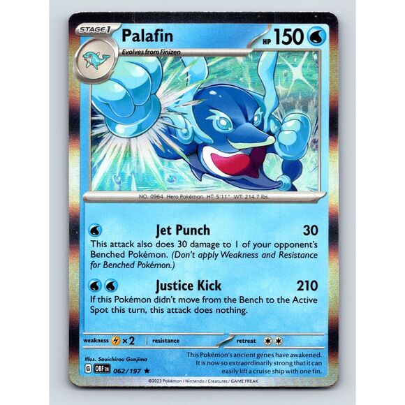 Pokemon | Games | Stage Palafin Hp 15 Jet Punch Attack Justice Blue ...